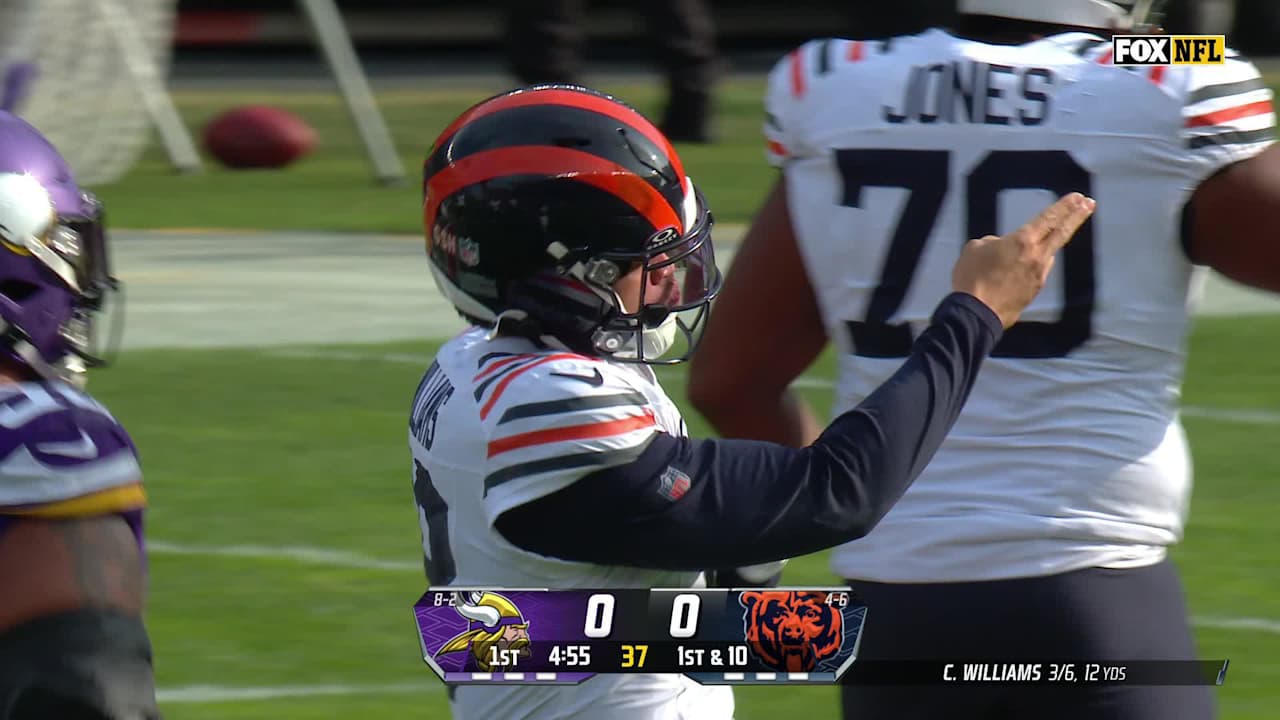 Chicago Bears quarterback Caleb Williams' accuracy is 100 on 40-yard ...
