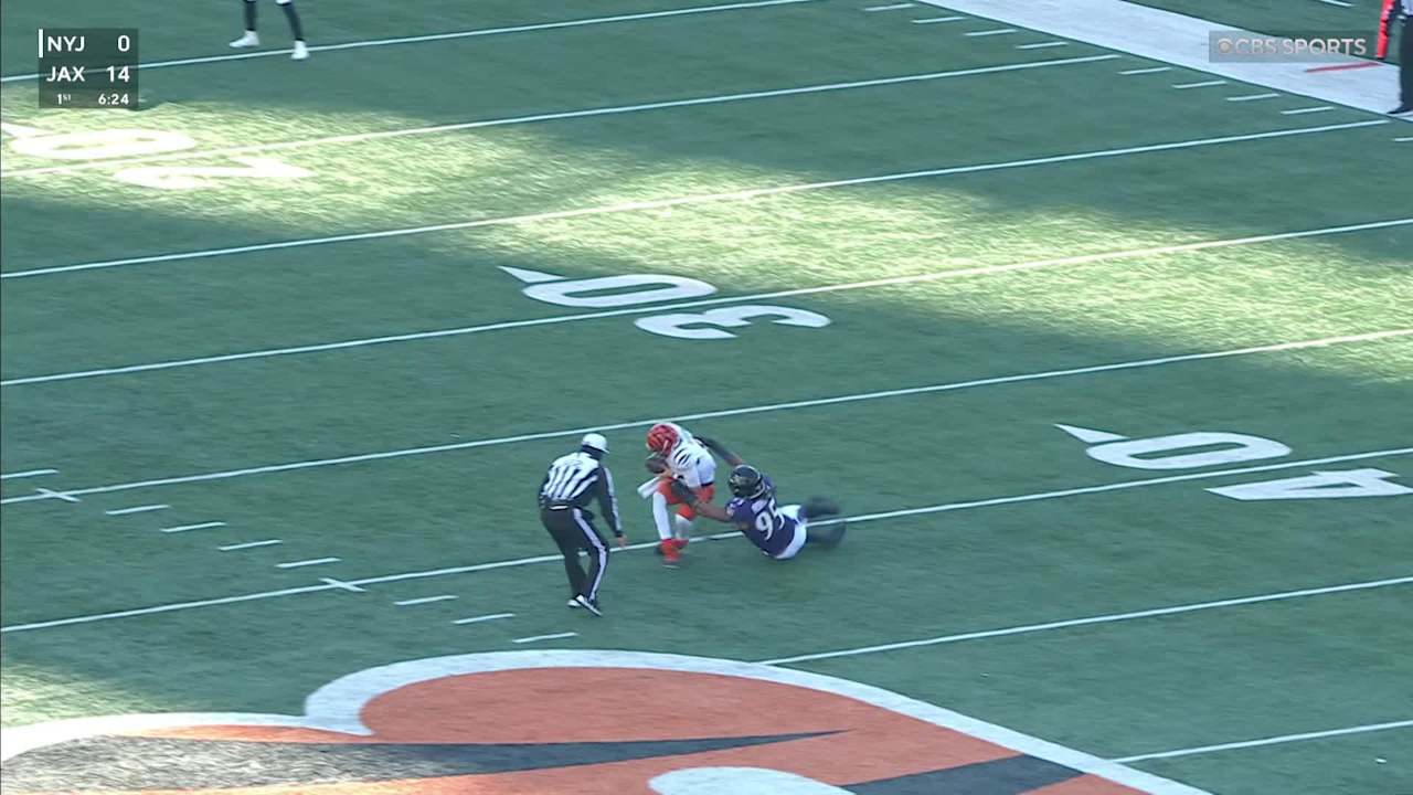 Baltimore Ravens linebacker Tavius Robinson's third sack of 2025 ...