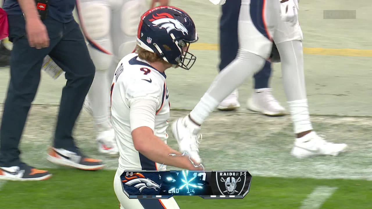 Denver Broncos punter Riley Dixon's 64-yard perfect punt pins Las Vegas ...