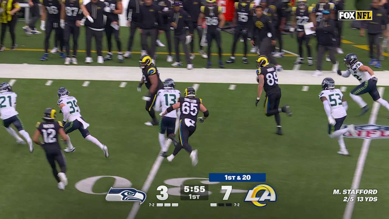 Los Angeles Rams tight end Tyler Higbee's 23-yard catch and run makes ...