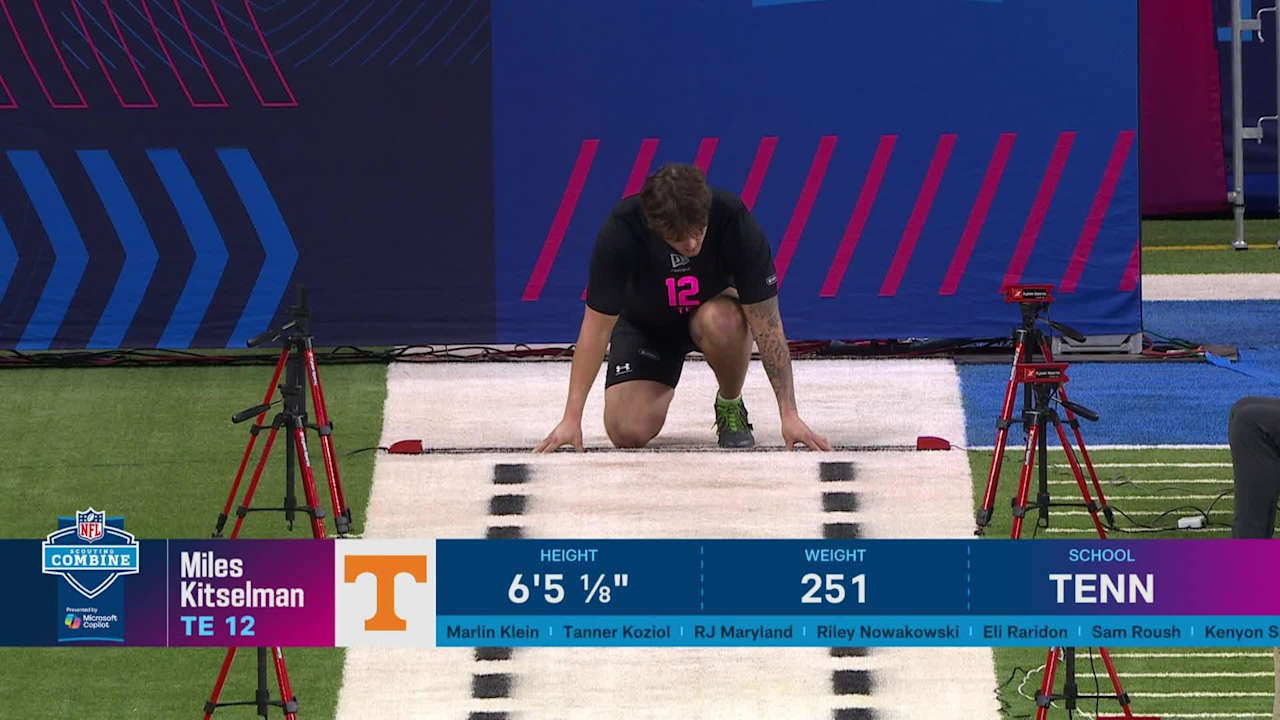 Tight end Miles Kitselman runs official 4.90-second 40-yard dash at ...