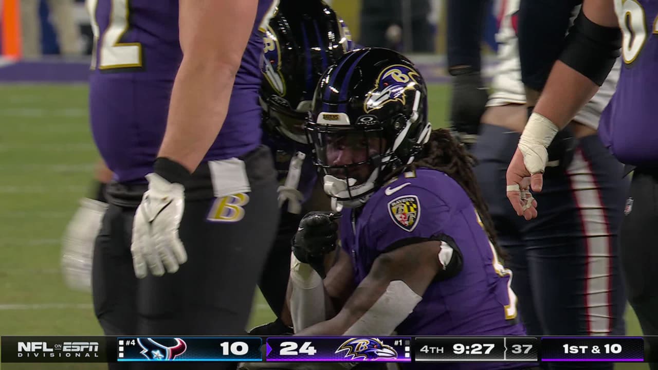 Baltimore Ravens running back Dalvin Cook's first carry as a Raven is a ...