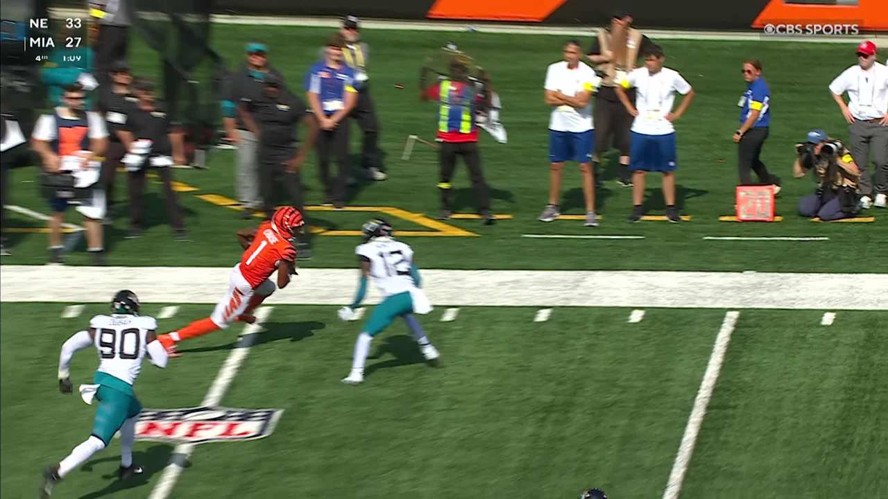 Cincinnati Bengals wide receiver Ja'Marr Chase's 16-yard comeback route ...
