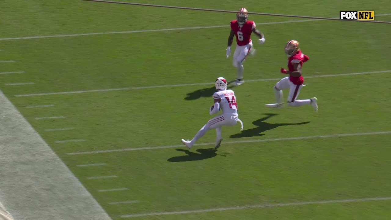 Arizona Cardinals wide receiver Michael Wilson's first catch vs. San ...