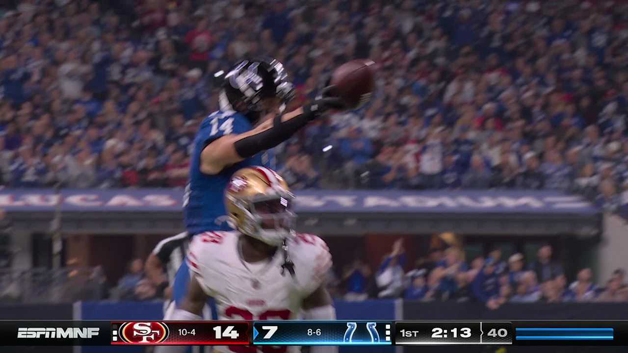 Indianapolis Colts quarterback Philip Rivers' 17-yard dart to wide ...