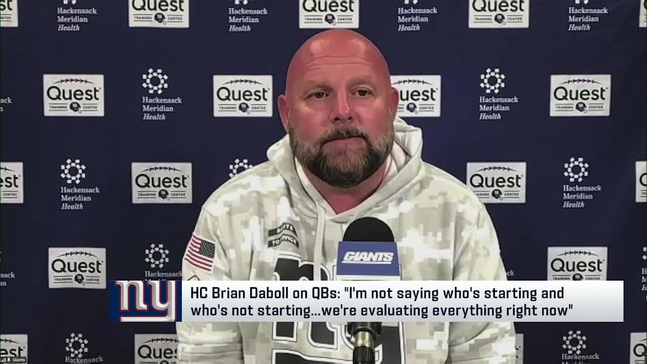 New York Giants head coach Brian Dabol: "We're evaluating everything ...