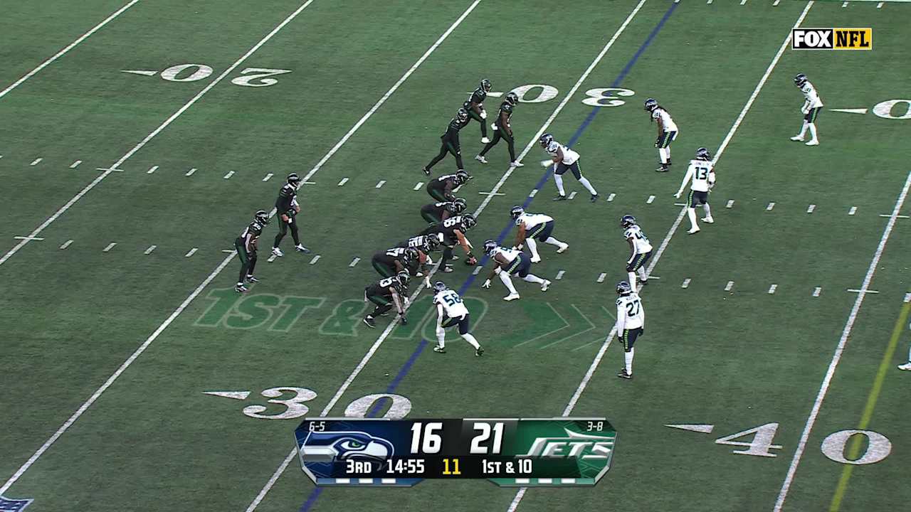 New York Jets wide receiver Garrett Wilson's first catch of second half ...