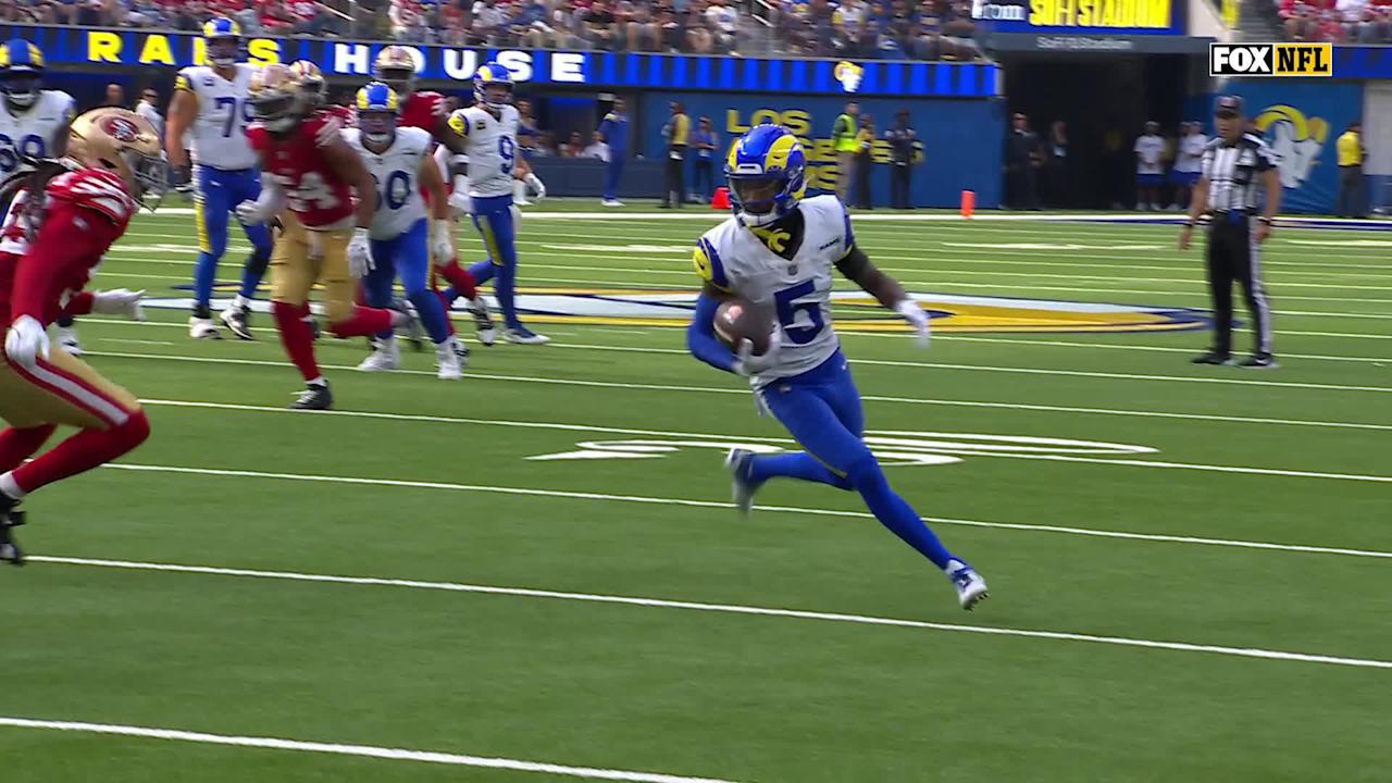 Los Angeles Rams wide receiver Tutu Atwell's juggling catch provides Rams with red-zone access ...