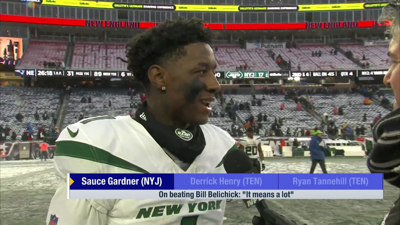 New York Jets cornerback Sauce Gardner on Jets snapping 15-game losing ...