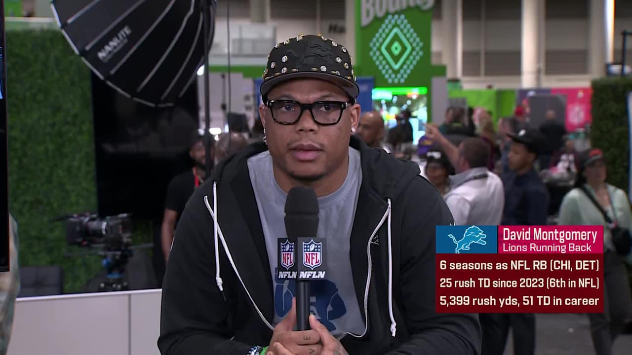 Detroit Lions running back David Montgomery joins 'Super Bowl Live' to ...