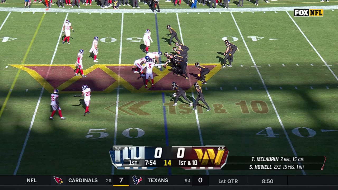 New York Giants cornerback Cordale Flott's big hit dislodges the ball ...