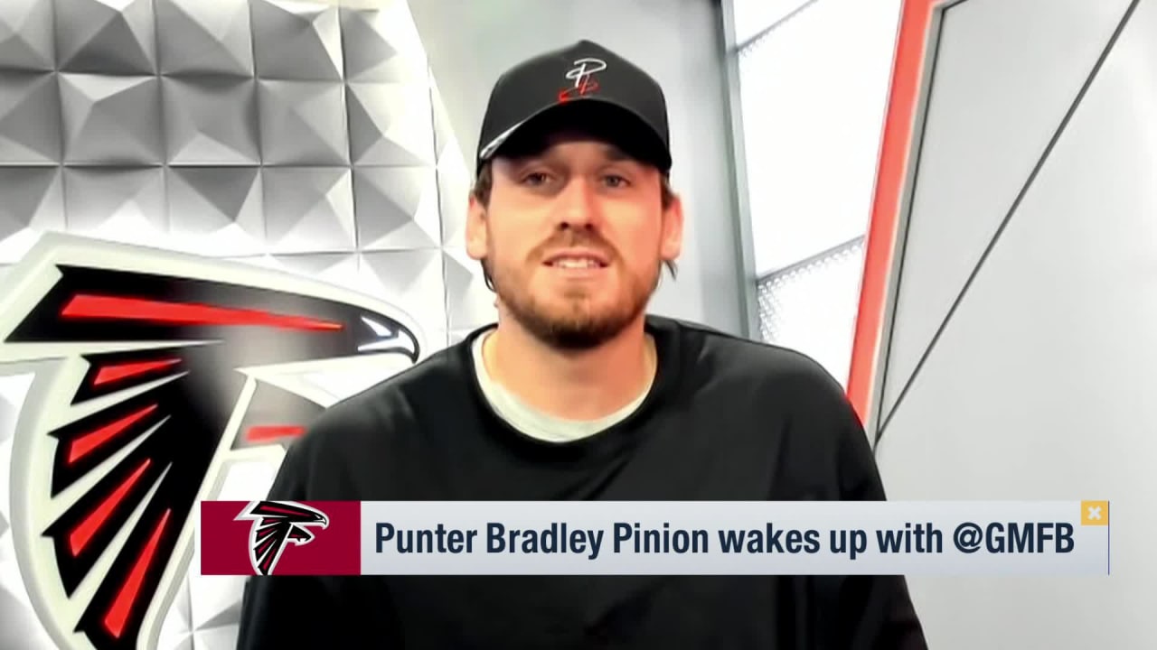 Punter Bradley Pinion reacts to being named as Falcons' 'Walter Payton ...