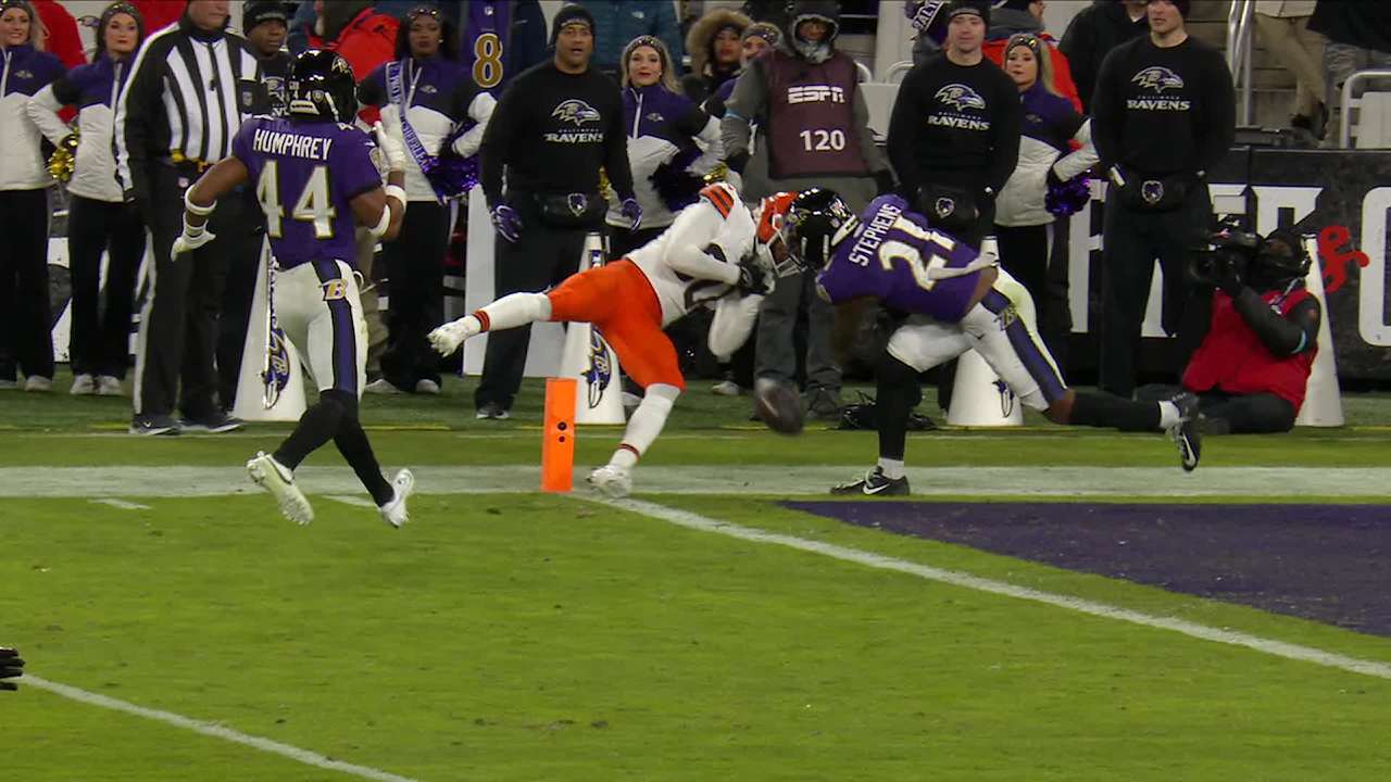 Baltimore Ravens cornerback Brandon Stephens thwarts Cleveland Browns ...