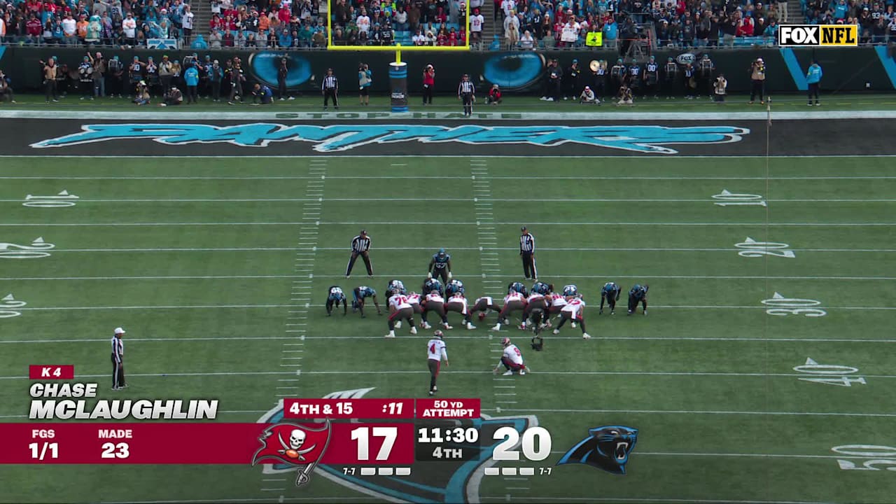 Tampa Bay Buccaneers kicker Chase Mclaughlin nails the 50-yard Field ...