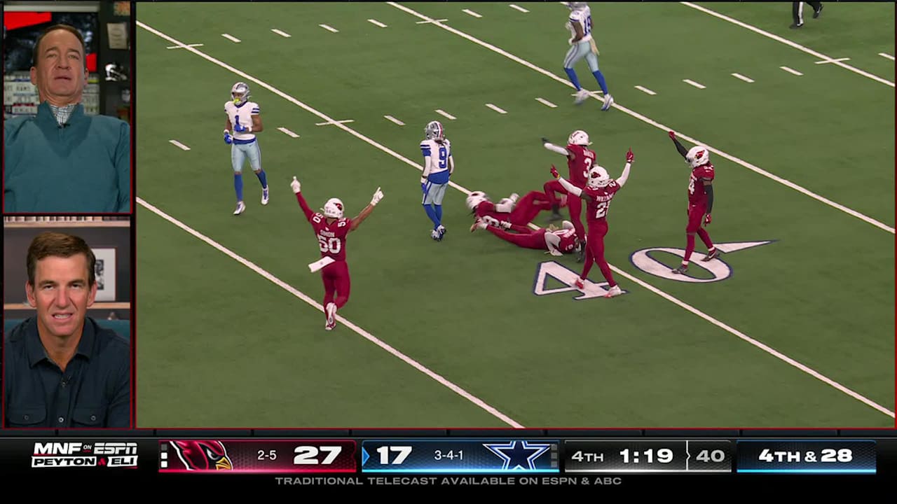 NFL Hall of Famer Peyton Manning shows his frustration with the Dallas ...