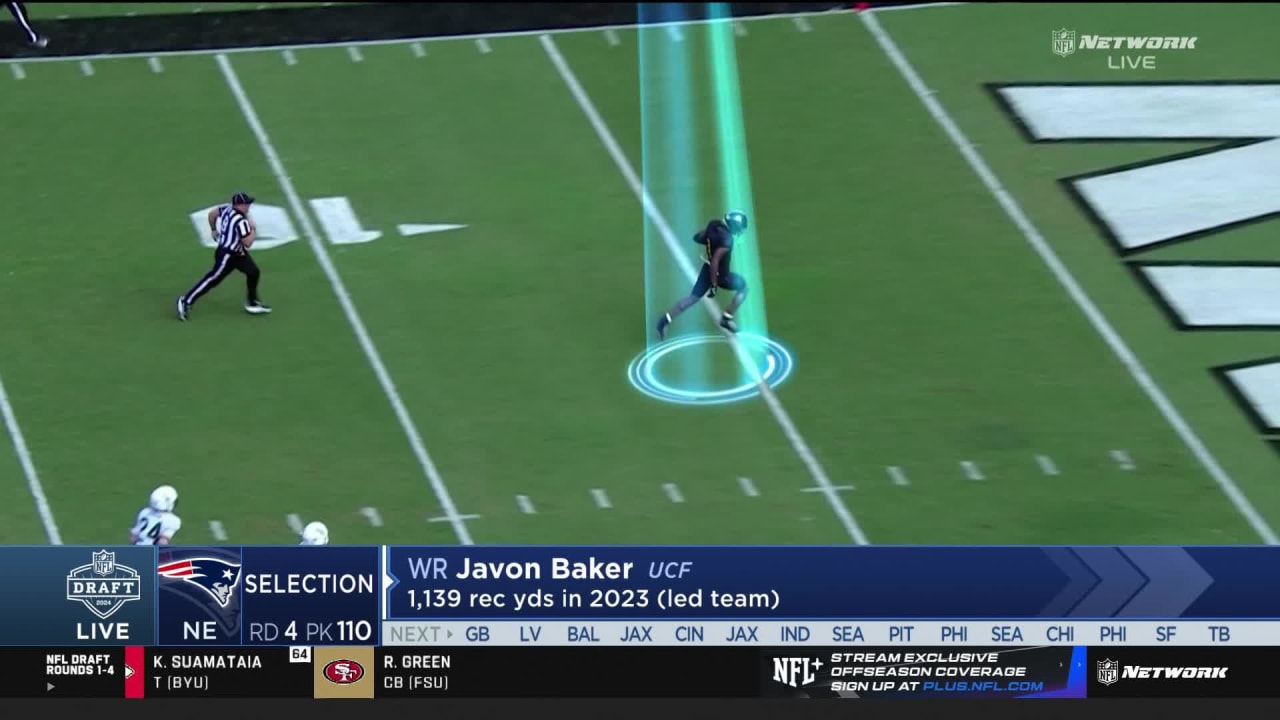 New England Patriots select UCF Knights wide receiver Javon Baker with ...