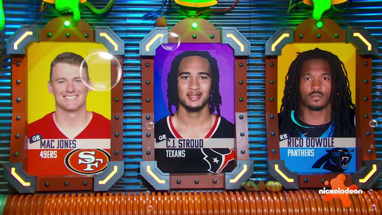 Sandy Cheeks announces Carolina Panthers running back Rico Dowdle as ...