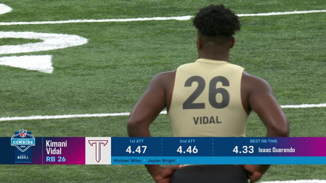 RB Kimani Vidal runs official 4.46-second 40-yard dash at 2024 combine