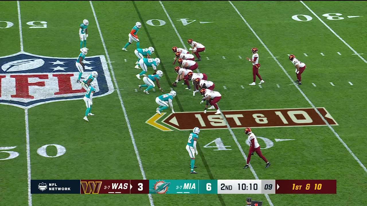 Washington Commanders running back Chris Rodriguez's nifty jump cut ...