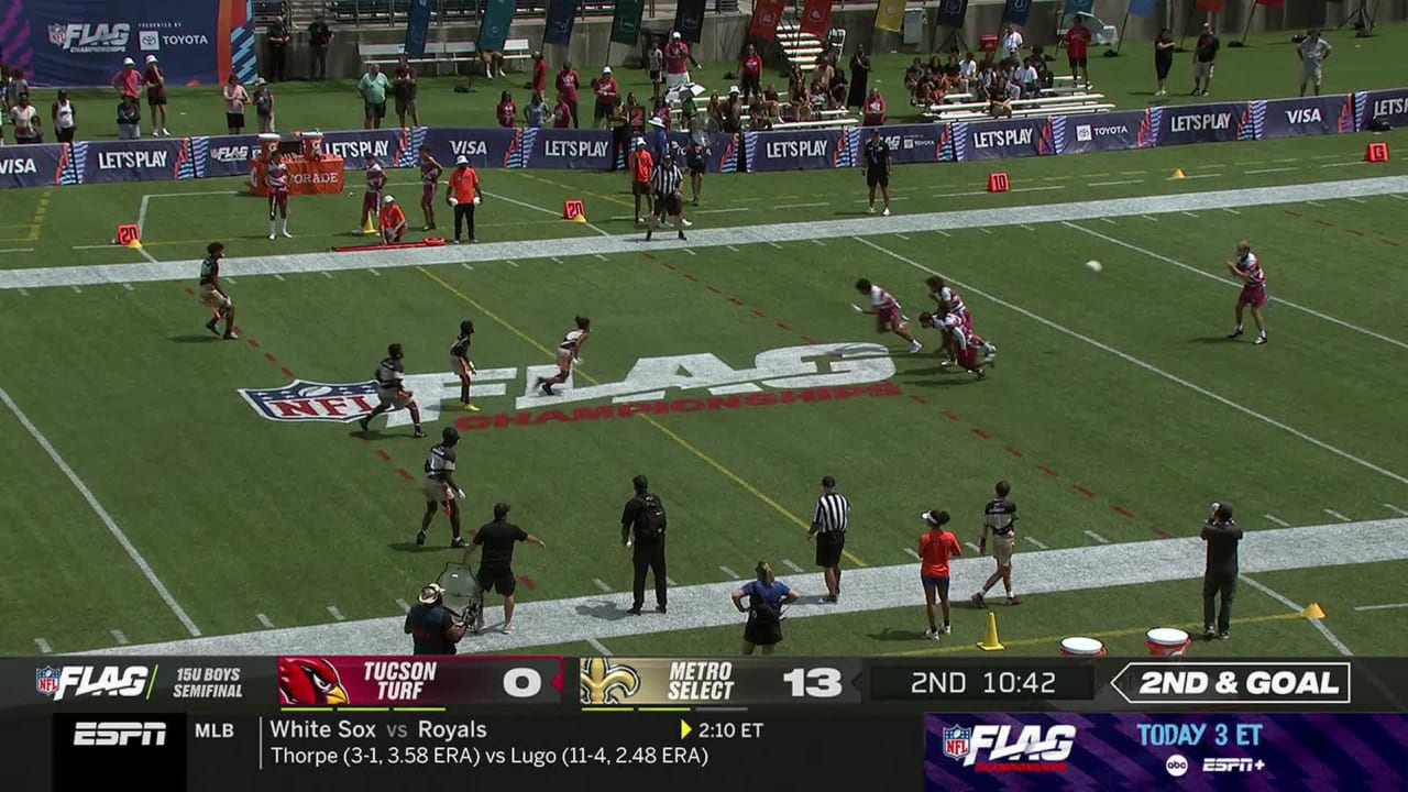 Tucson Turf quarterback Jake Rogers slings dart to receiver Zerek ...