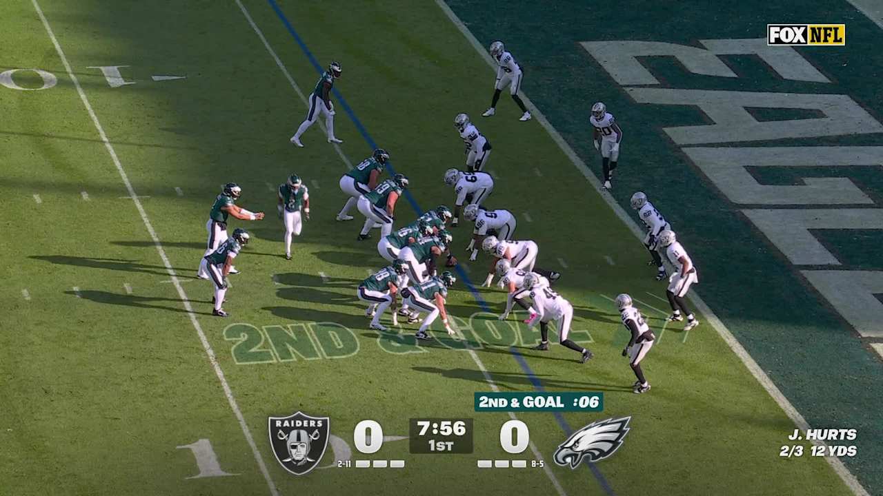 Sleight of hand! Philadelphia Eagles quarterback Jalen Hurts' 4-yard ...
