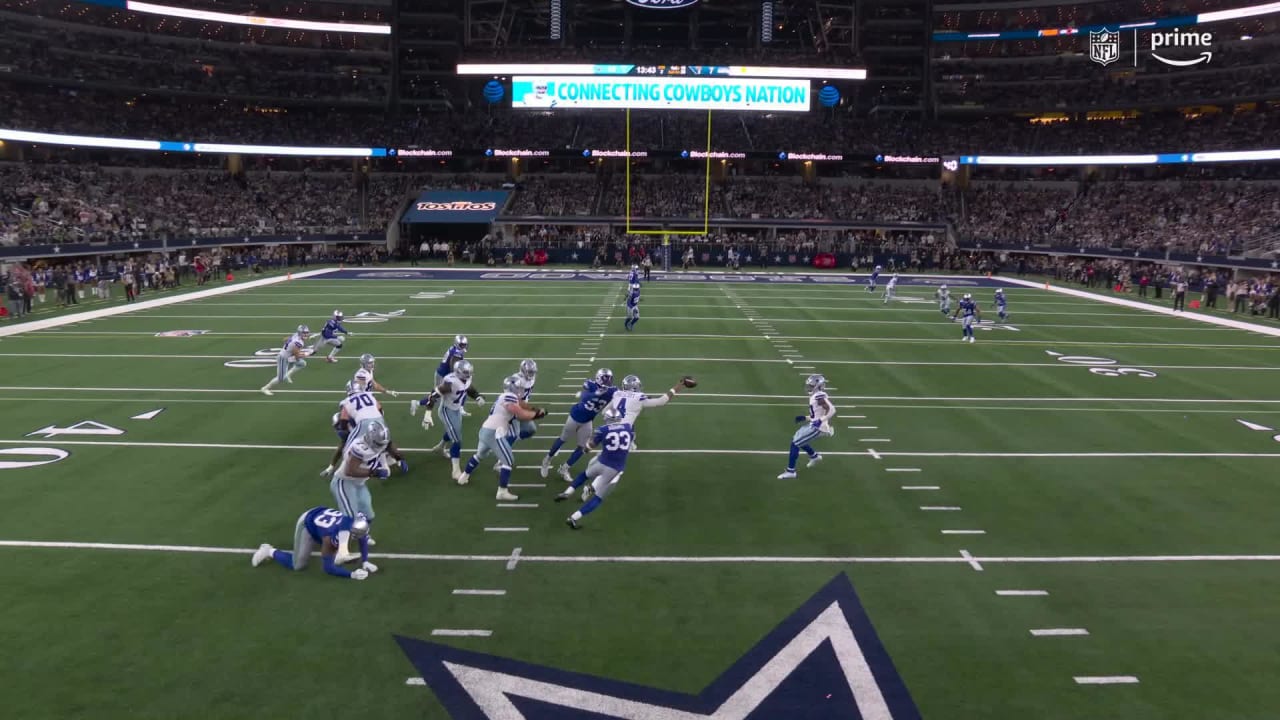 Dallas Cowboys quarterback Dak Prescott's back-handed flip pass to ...