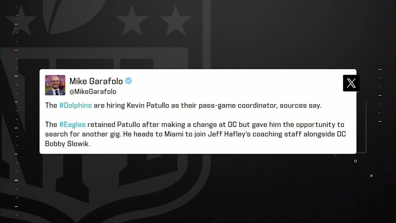 NFL media insider Mike Garafolo: Miami Dolphins hire Philadelphia ...