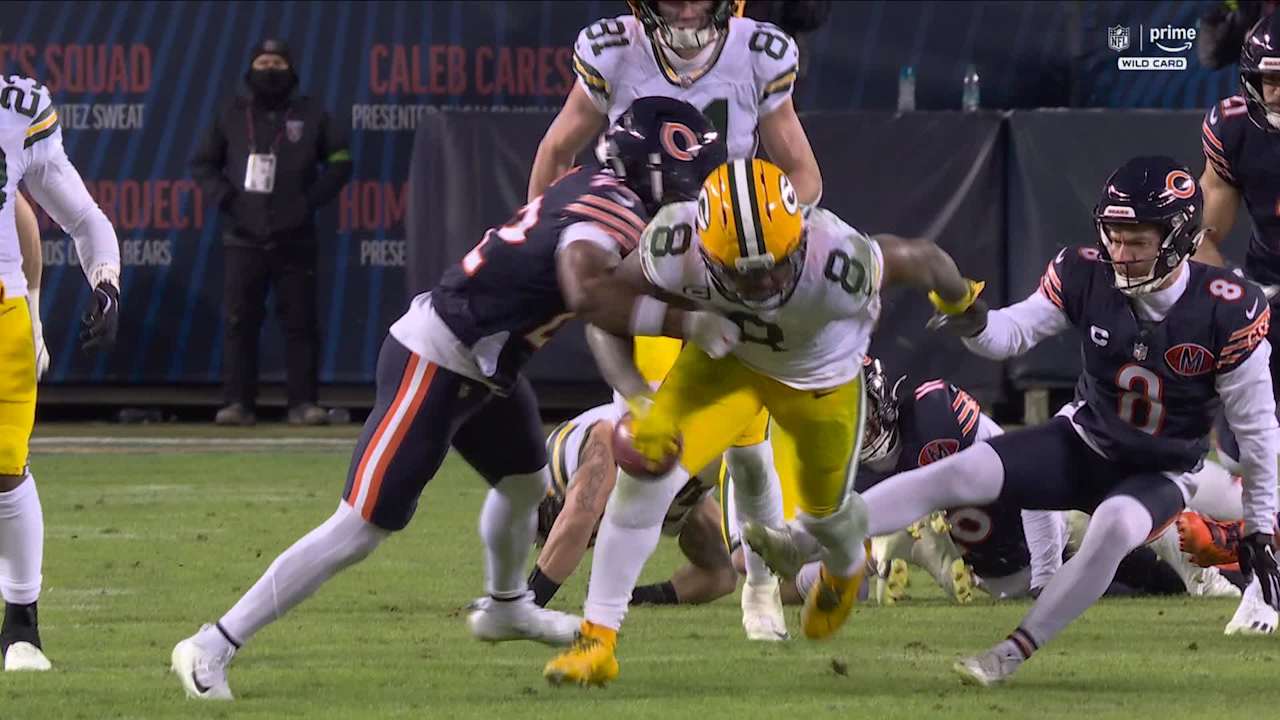Green Bay Packers running back Josh Jacobs' first career kickoff return ...