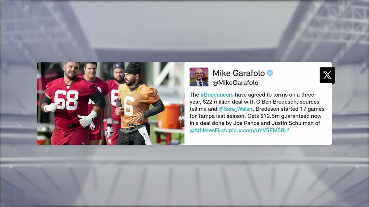 NFL Network Insider Mike Garafolo: Tampa Bay Buccaneers re-sign G Ben Bredeson for three-years ...