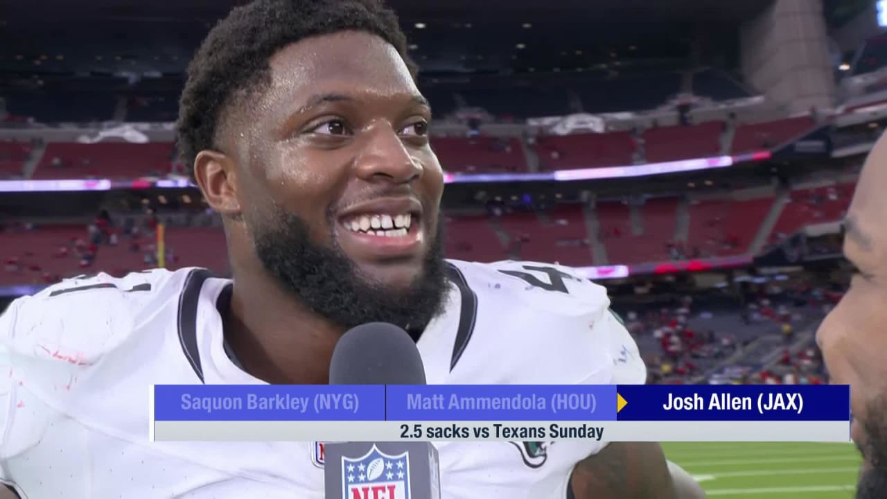 Jacksonville Jaguars linebacker Josh Allen reacts to Jaguars Week 12 ...
