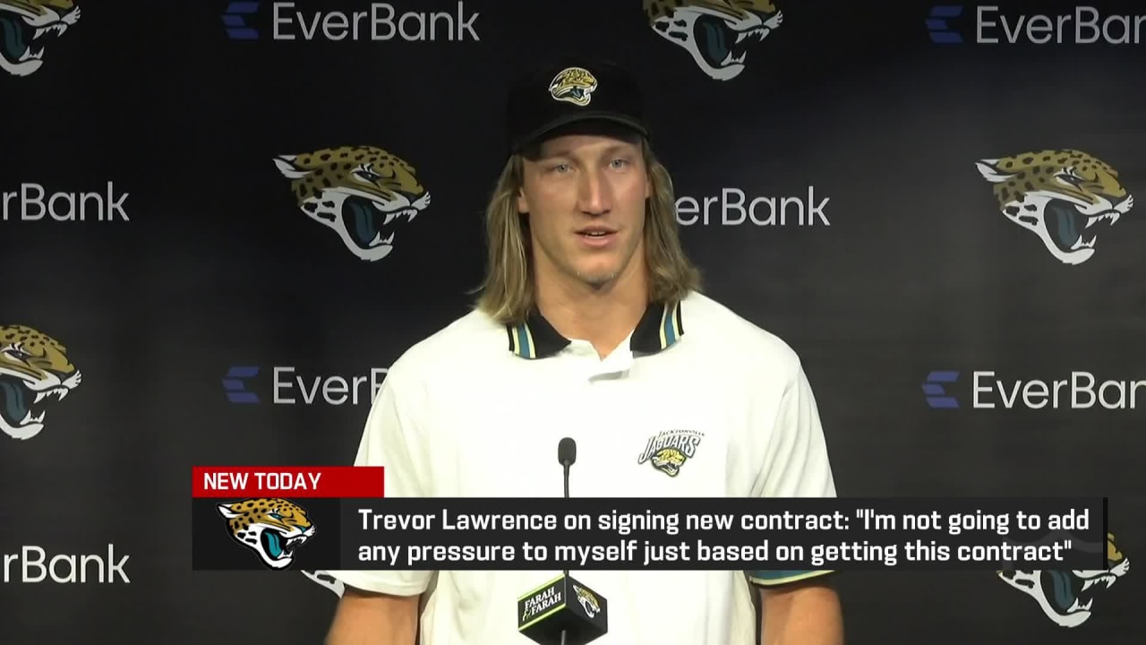 Jacksonville Jaguars quarterback Trevor Lawrence shares his mindset after signing $275M ...