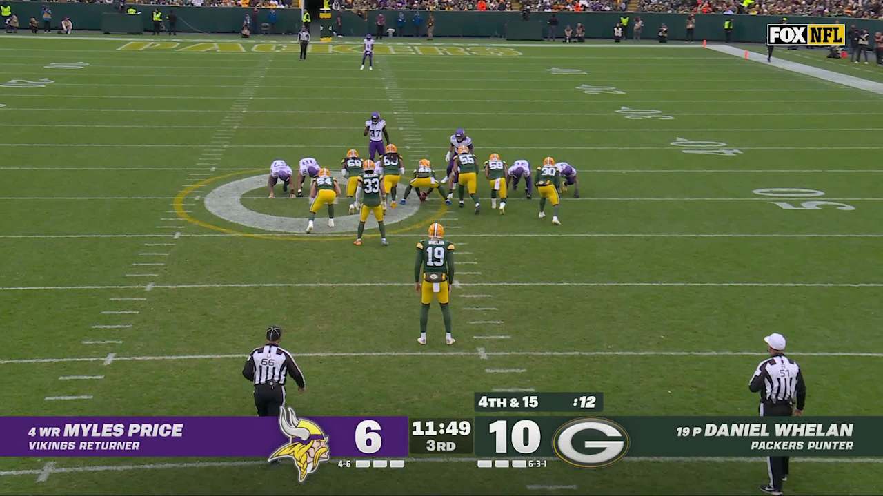 Pure chaos! Incidental contact with bouncing punt sets Packers up on ...