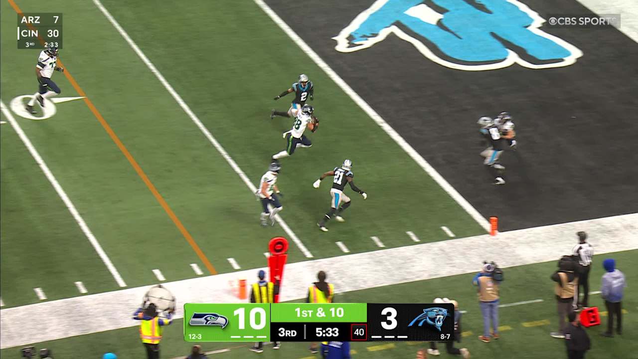 Seattle Seahawks quarterback Sam Darnold pinpoints tight end. AJ Barner ...