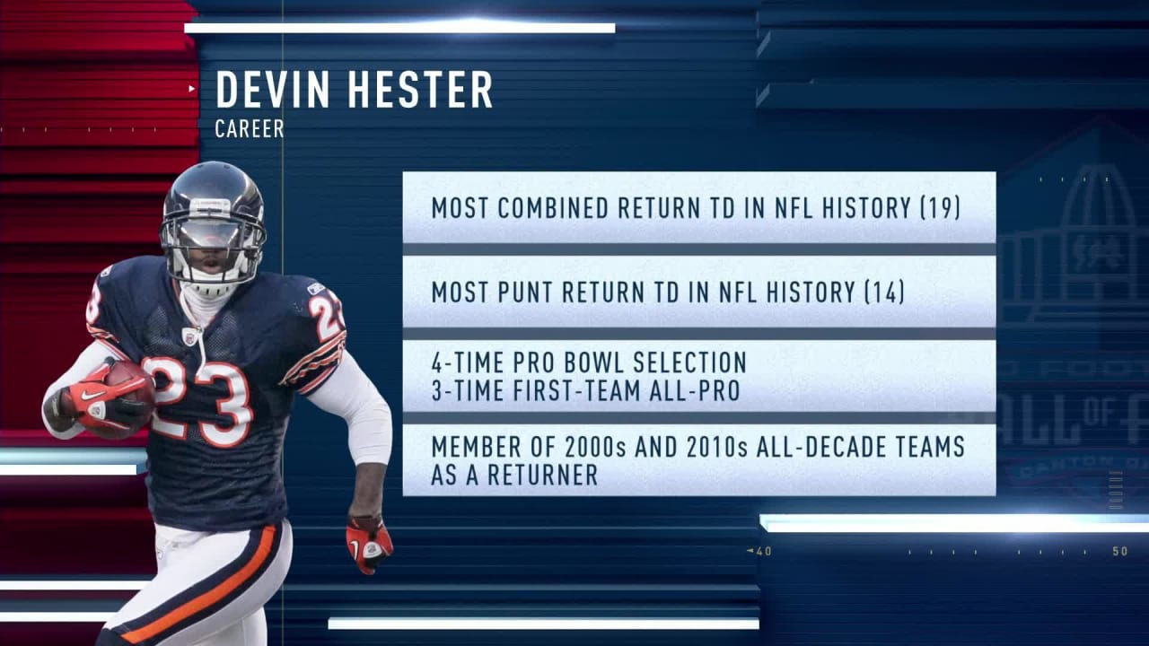 Former Chicago Bears Devin Hester named a finalist for 2024 Hall of Fame class | 'Gold Jacket ...