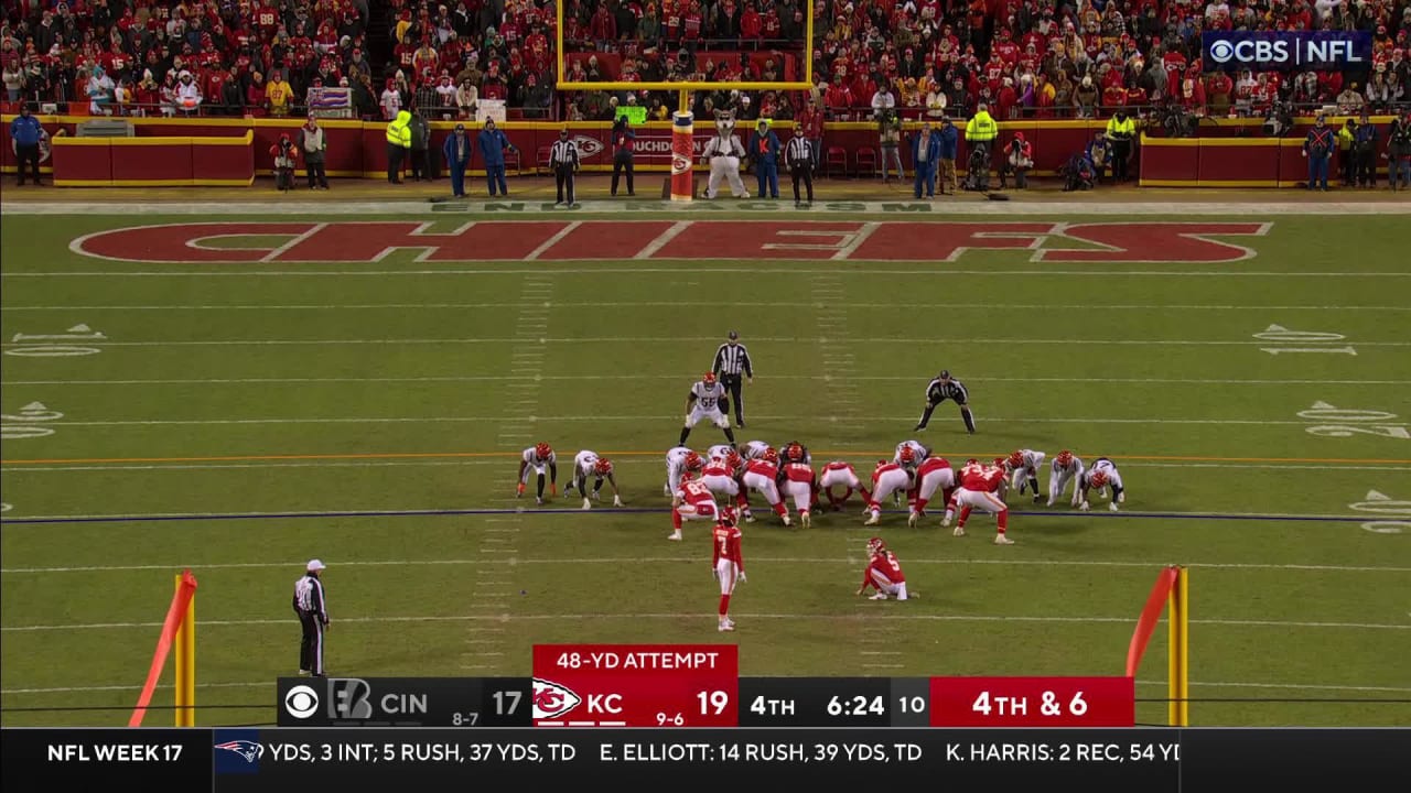 Kansas City Chiefs kicker Harrison Butker extends Chiefs' lead to 22-17 ...