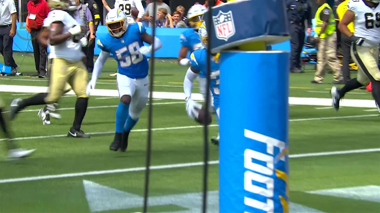 Los Angeles Chargers cornerback Eric Rogers jumps route for 43-yard ...