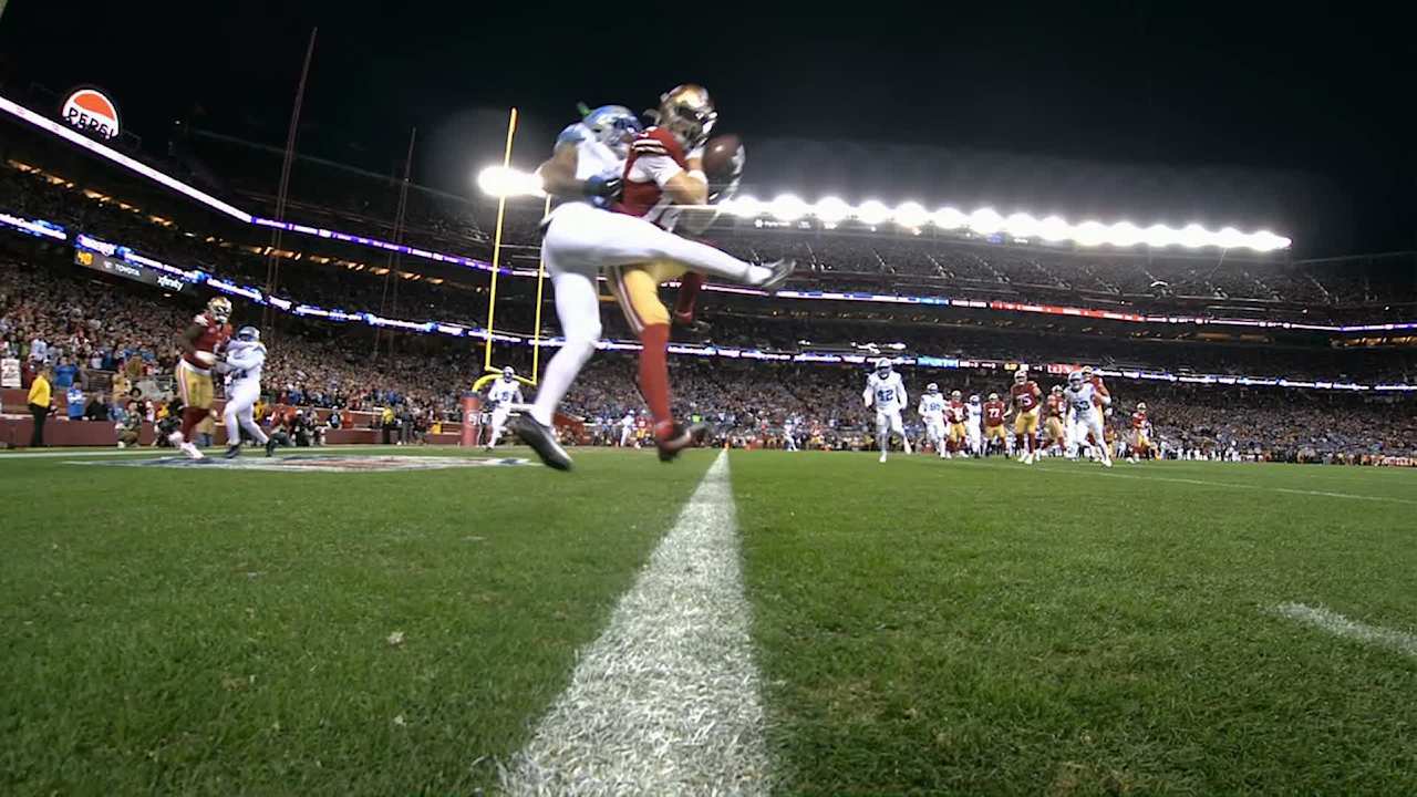 San Francisco 49ers wide receiver Ricky Pearsall's goal line TD grab ...