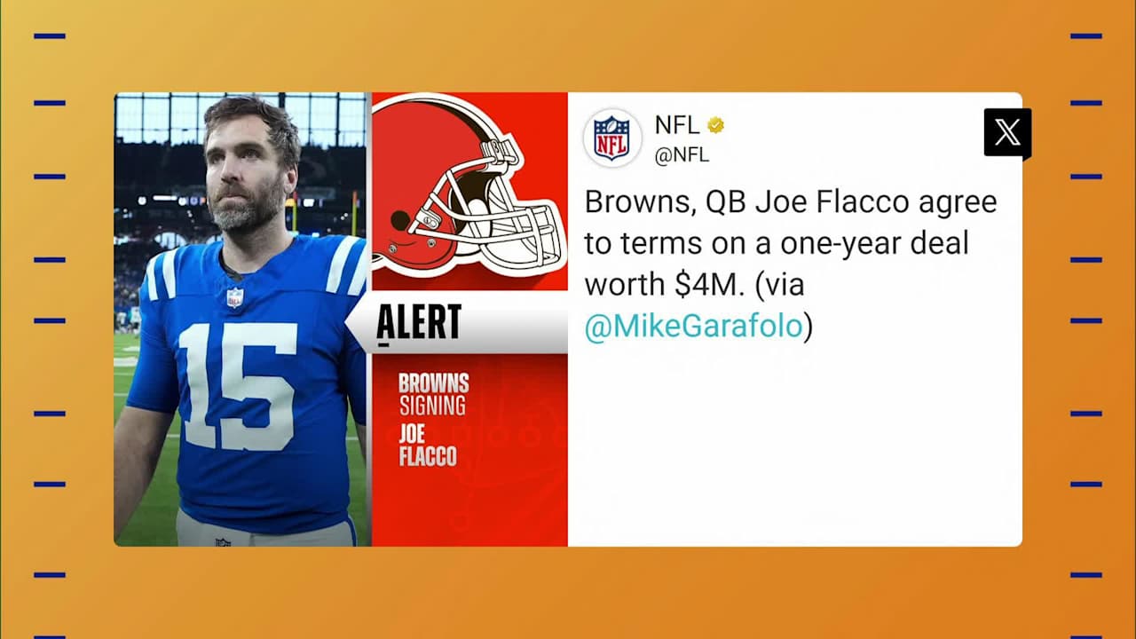 NFL Network Insider Mike Garafolo: Quarterback Joe Flacco returns to Cleveland Browns on one ...