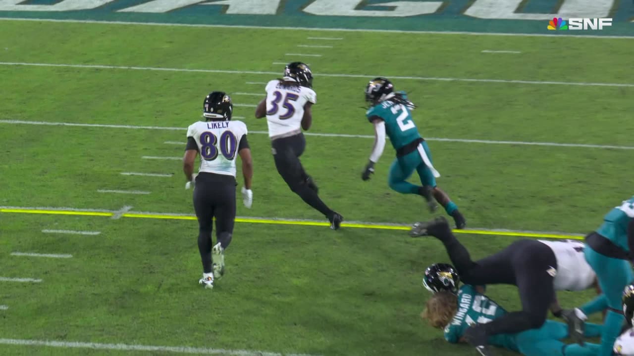 Baltimore Ravens running back Gus Edwards's cutback vision sets up a ...
