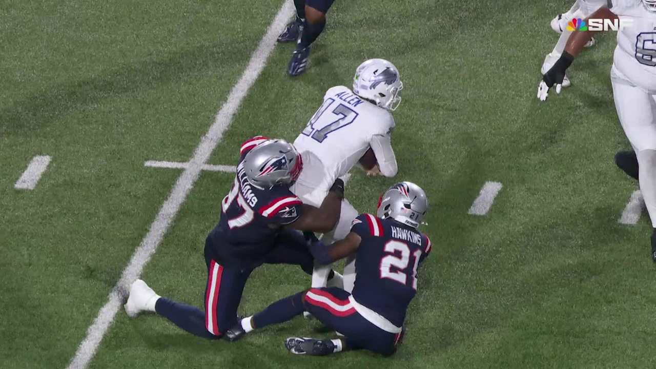 The demolition duo of New England Patriots safety Jaylinn Hawkins and ...