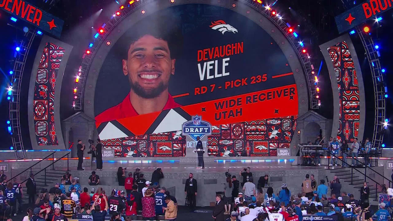 Denver Broncos select wide receiver Devaughn Vele with No. 235 pick in ...