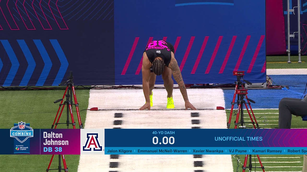 Safety Dalton Johnson runs official 4.41-second 40-yard dash at 2026 ...