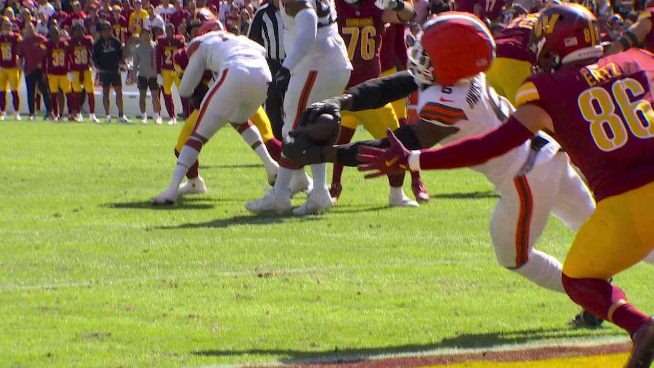 Cleveland Browns linebackers Jeremiah Owusu-Koramoah's red-zone INT vs ...