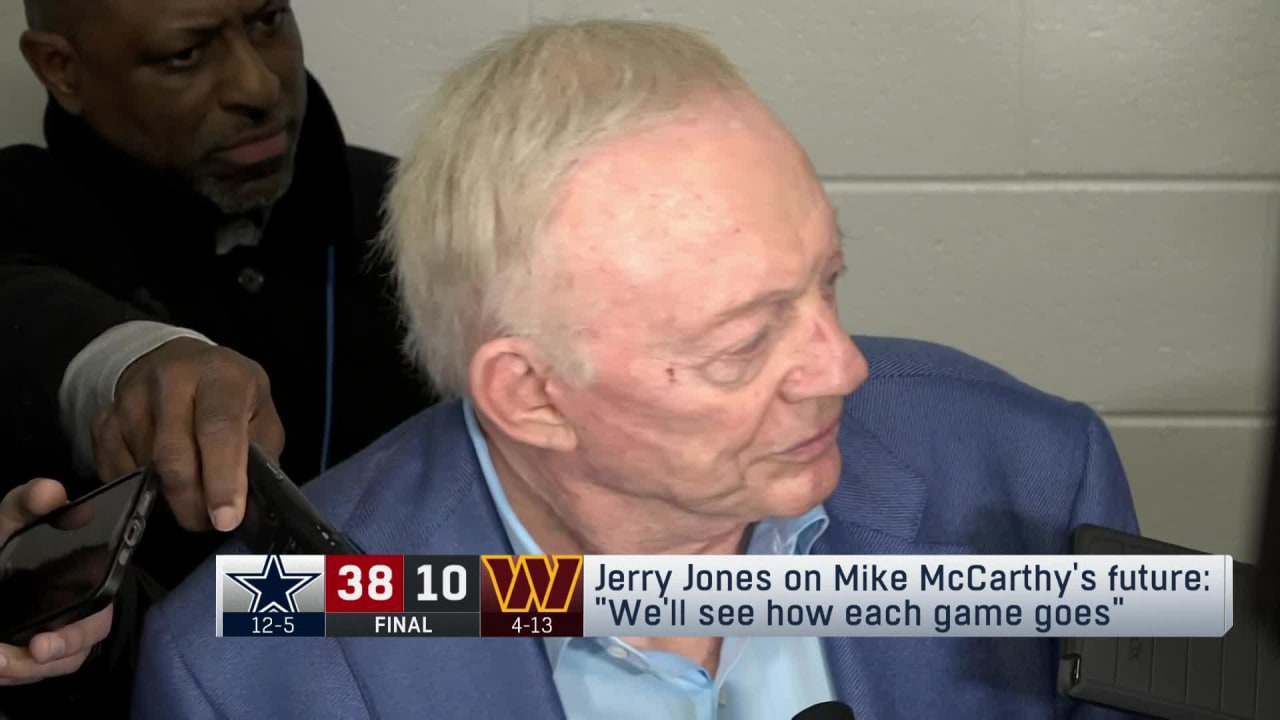 Dallas Cowboys owner Jerry Jones on head coach Mike McCarthy's future ...