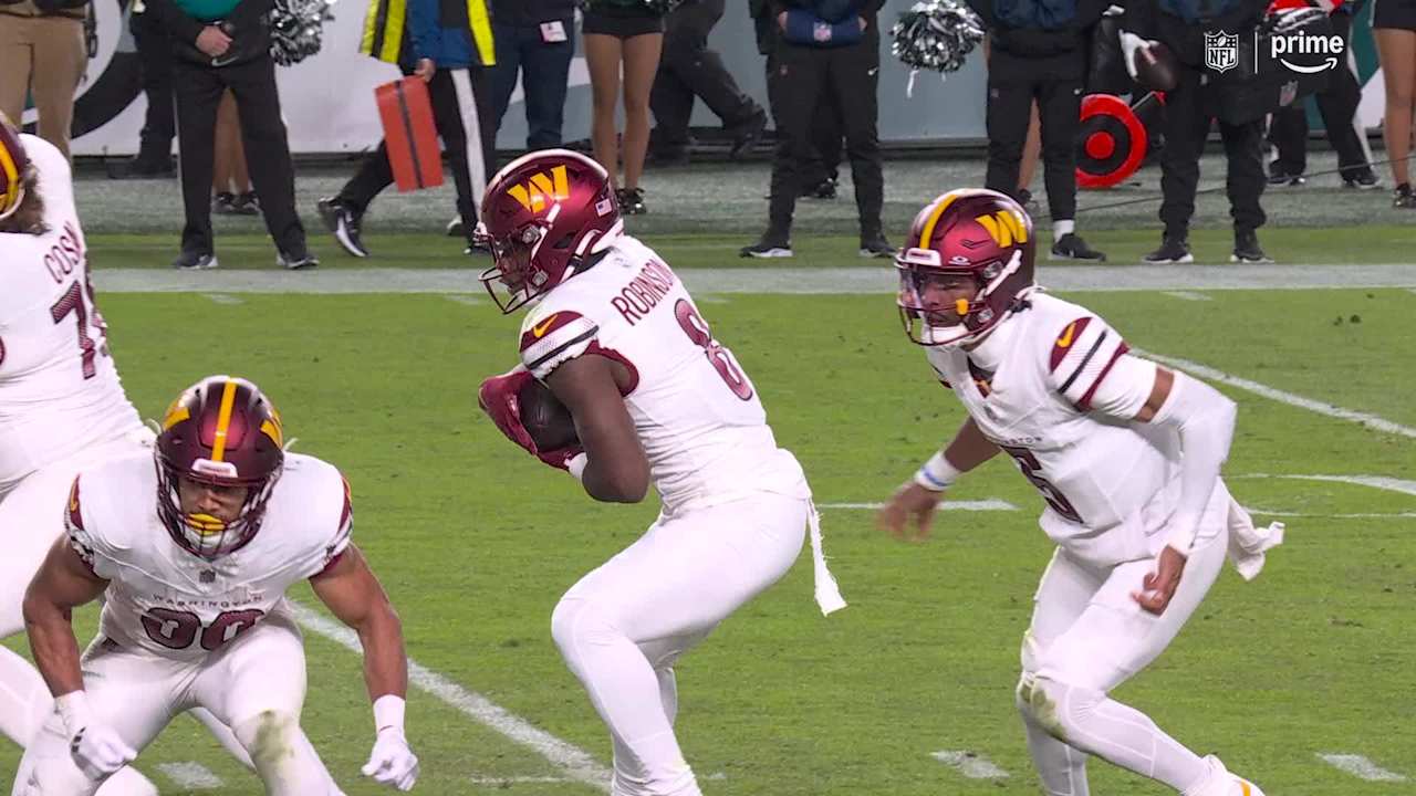 Washington Commanders running back Brian Robinson's seventh touchdown ...