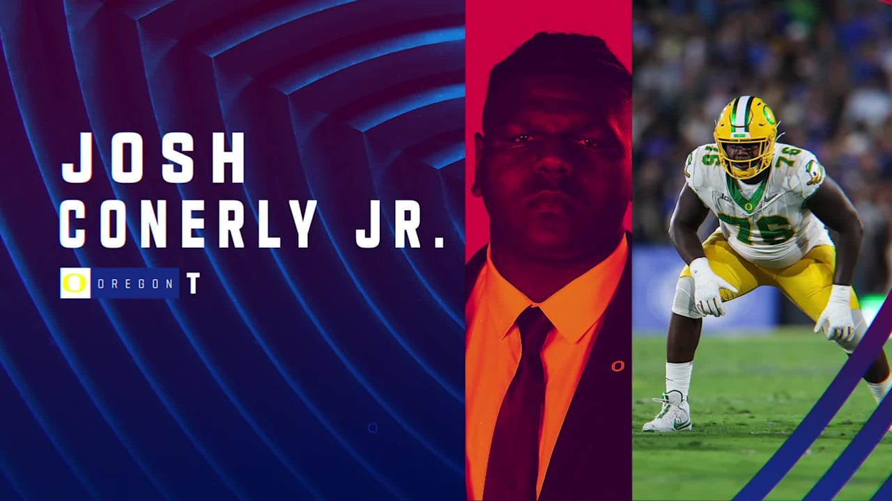 Offensive tackle Josh Conerly Jr. at the 2025 NFL Scouting Combine