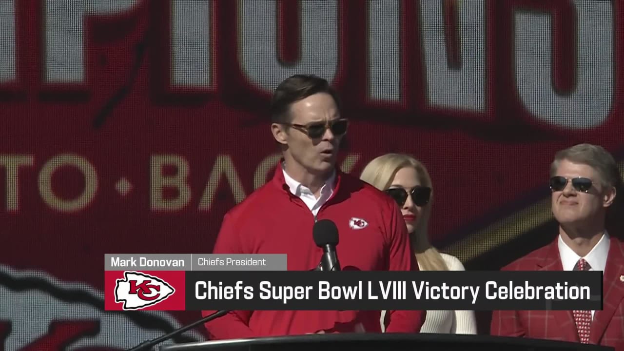 Kansas City Chiefs President Mark Donovan thanks Chiefs fans