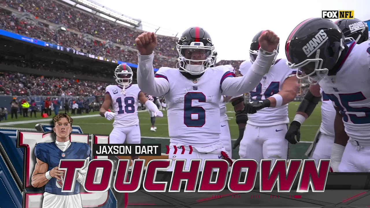 New York Giants quarterback Jaxson Dart's sixth rushing TD of 2025 gets ...