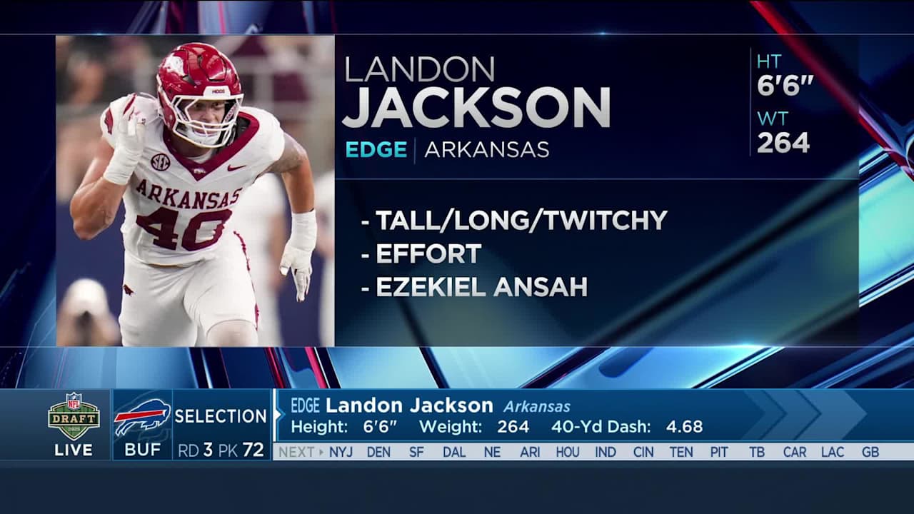 Buffalo Bills select edge Landon Jackson with No. 72 pick in 2025 draft