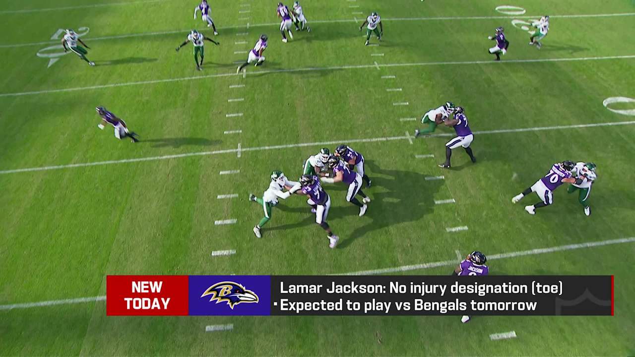 Baltimore Ravens quarterback Lamar Jackson (toe) expected to start vs ...
